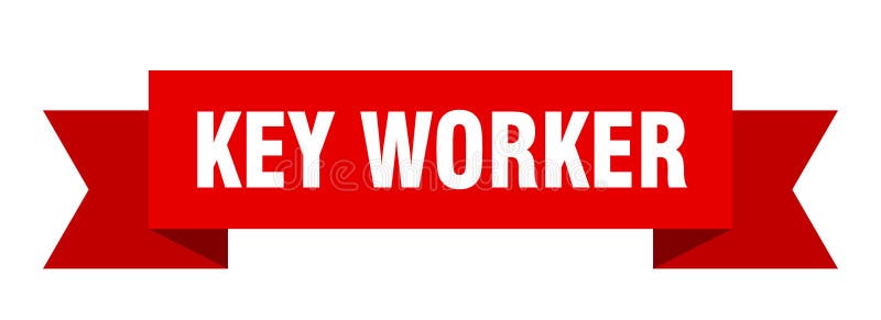 Key Worker Ribbon. Key Worker Isolated Band Sign Stock Vector ...