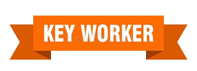 Key Worker Ribbon. Key Worker Isolated Band Sign Stock Vector ...