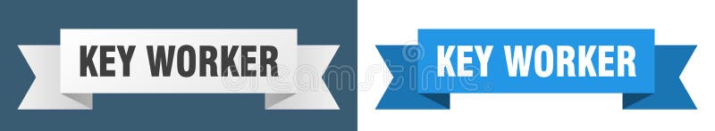 Key Worker Ribbon. Key Worker Grunge Band Sign Stock Vector ...