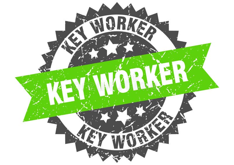 Key Worker Stamp. Key Worker Grunge Round Sign Stock Vector ...