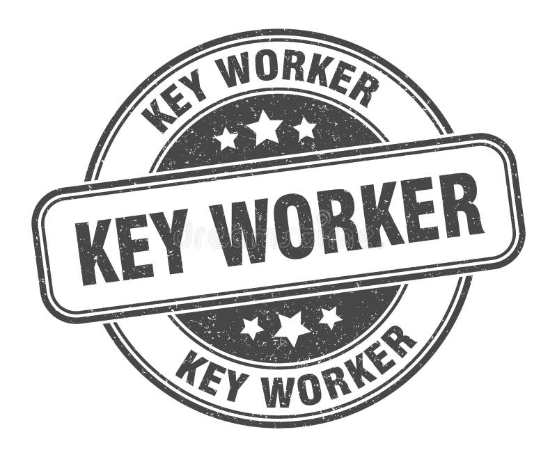 Key Worker Stamp. Key Worker Label. Round Grunge Sign Stock Vector ...