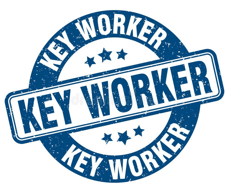 Key Worker Stamp. Key Worker Label. Round Grunge Sign Stock Vector ...
