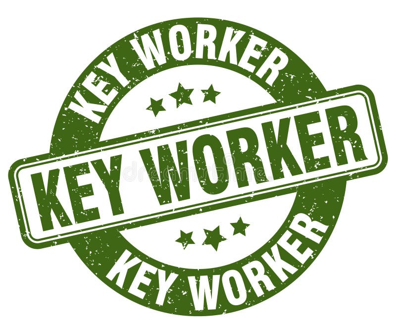 Key Worker Stamp. Key Worker Label. Round Grunge Sign Stock Vector ...