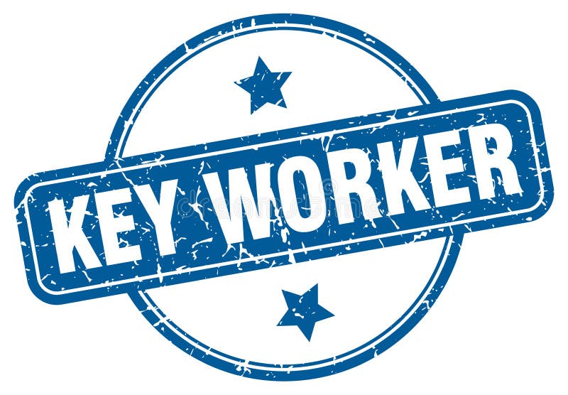 Key Worker Stamp. Key Worker Round Vintage Grunge Label. Stock Vector ...