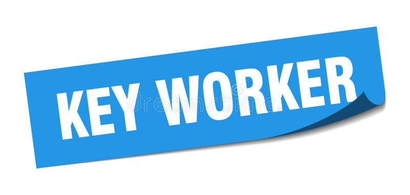Key Worker Sticker. Key Worker Square Isolated Sign Stock Vector ...