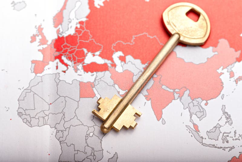 Key on the world map stock image. Image of concept, navigation - 88886357
