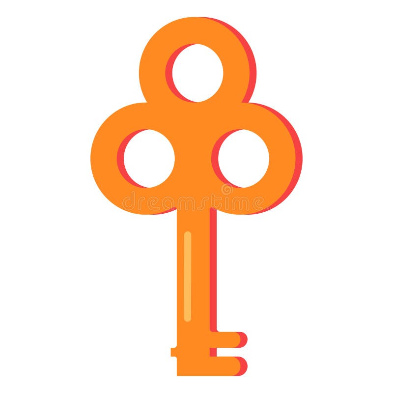 The Key is Yellow. Key for the Keyhole Stock Vector - Illustration of ...