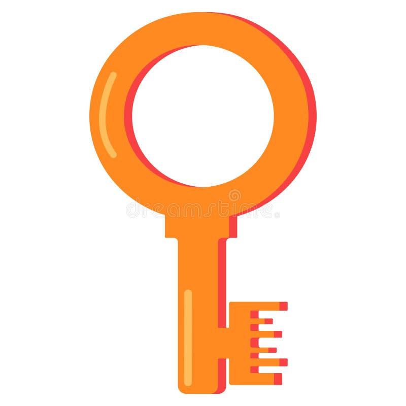 The Key is Yellow. Key for the Keyhole Stock Vector - Illustration of ...