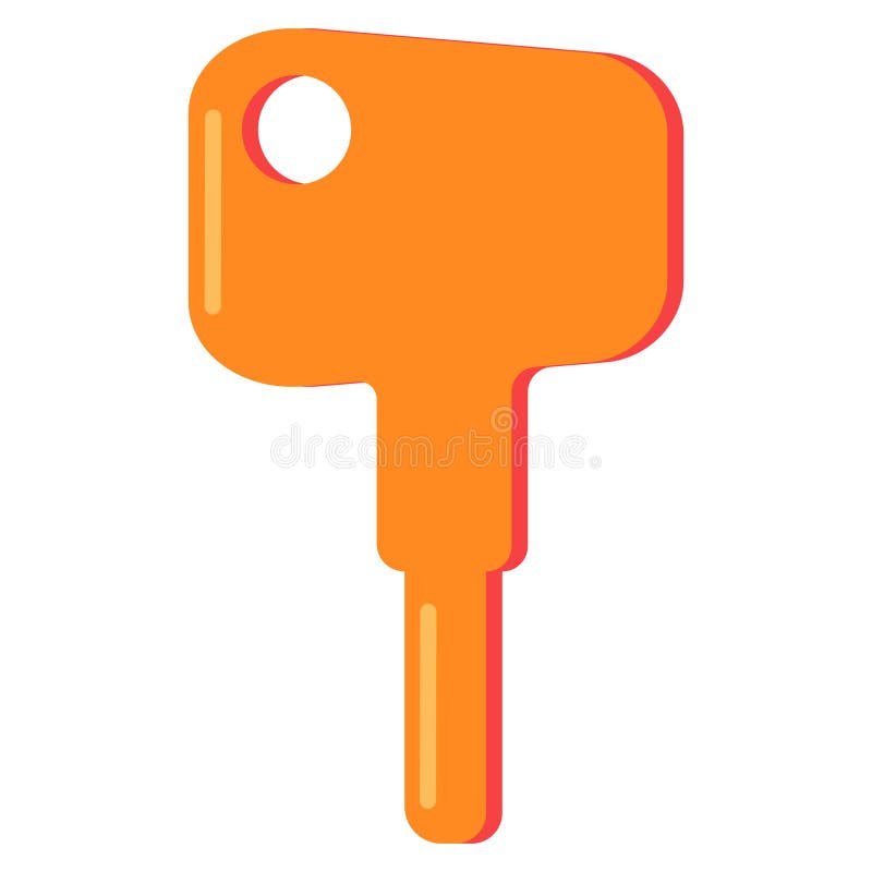 The Key is Yellow. Key for the Keyhole Stock Vector - Illustration of ...