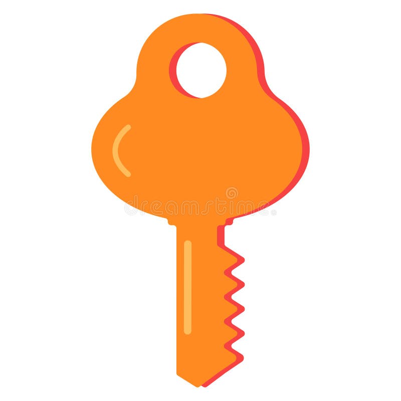 The Key is Yellow. Key for the Keyhole Stock Vector - Illustration of ...
