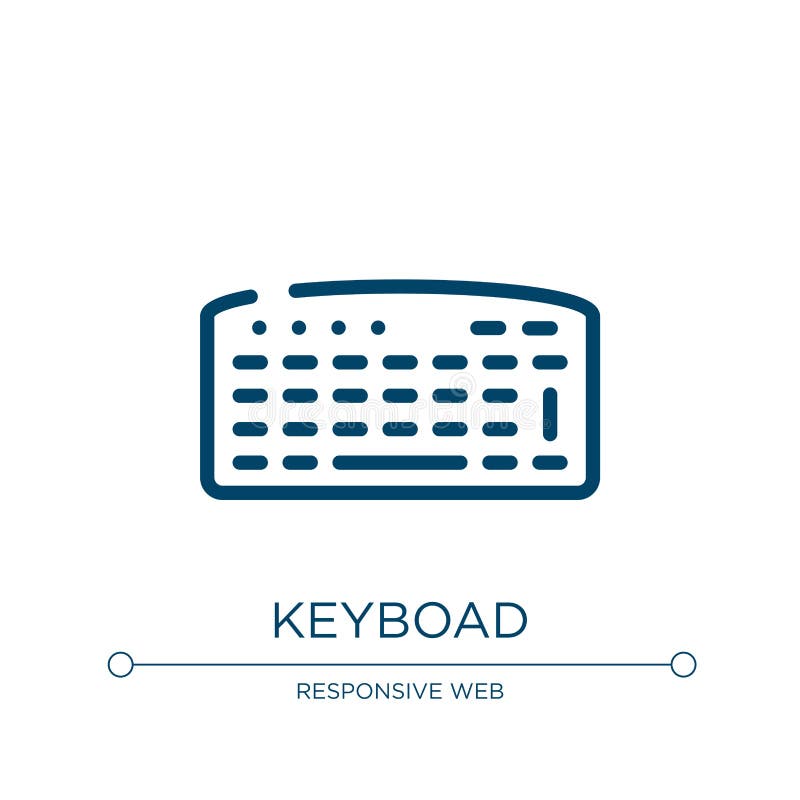 Keyboad Icon. Linear Vector Illustration from Hardware Computer ...
