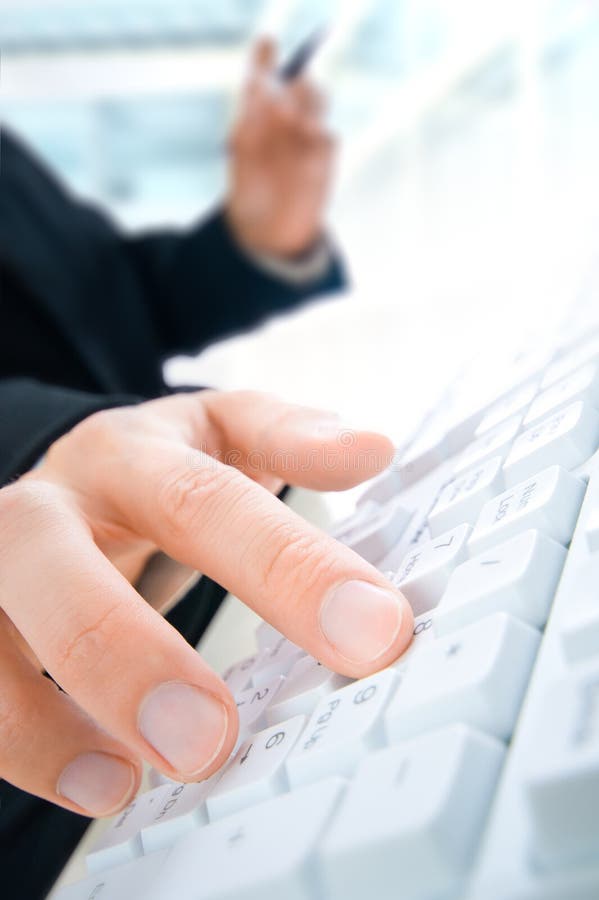 Pen in hand stock photo. Image of female, desktop, corporate - 4338760