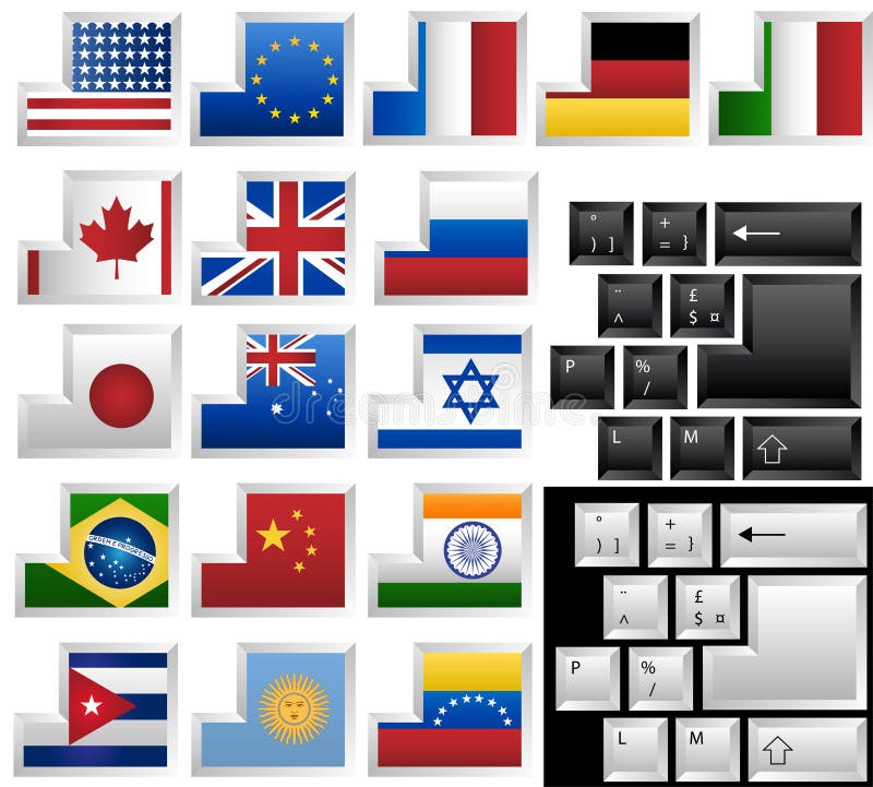 Keyboard with 17 Different Keys Stock Vector - Illustration of computer ...