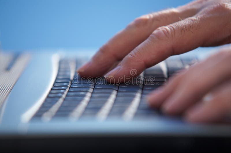 Hand and keyboard stock image. Image of light, touch, style - 3063