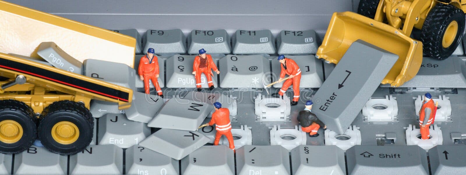 Mad it worker stock photo. Image of hitting, examining - 18870194