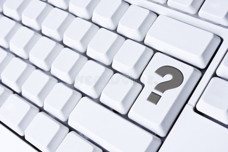 Keyboard with Question Mark Stock Photo - Image of confusion, backgroun ...