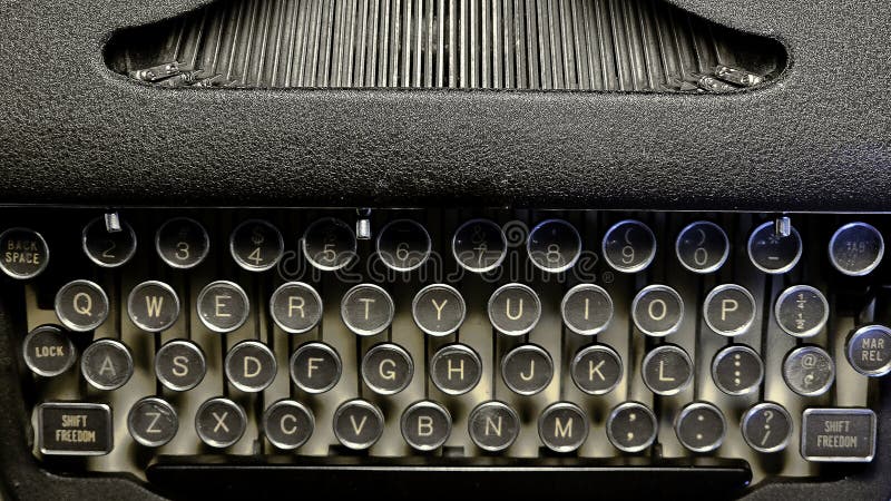Manual typewriter keyboard stock image. Image of keyboard - 306962373