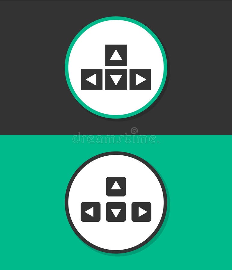 Keyboard Arrows Vector Icon. Stock Illustration - Illustration of push ...