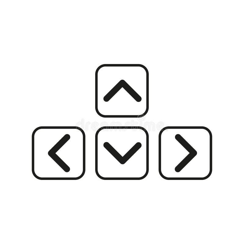 Keyboard Arrows Icon. Vector Illustration Stock Vector - Illustration ...