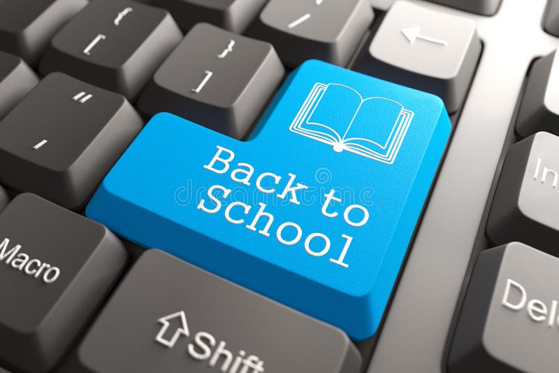 Keyboard with Back To School Button. Stock Illustration - Illustration ...