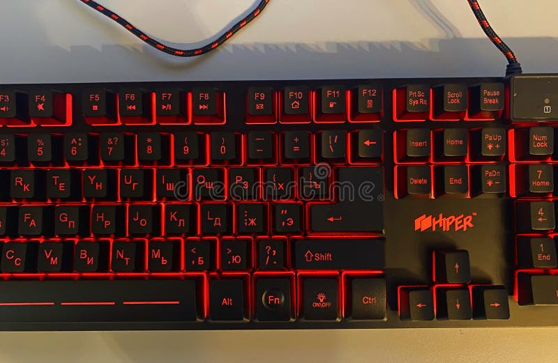 A Keyboard with a Backlit Keyboard. Backlit Gaming Keyboard, Details ...