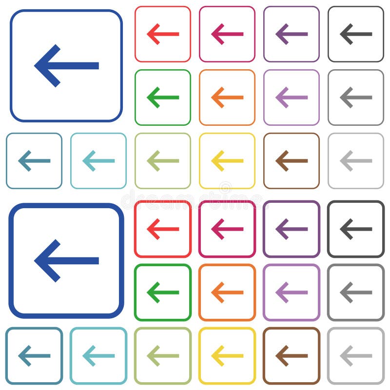 Keyboard Tab Outlined Flat Color Icons Stock Vector - Illustration of ...