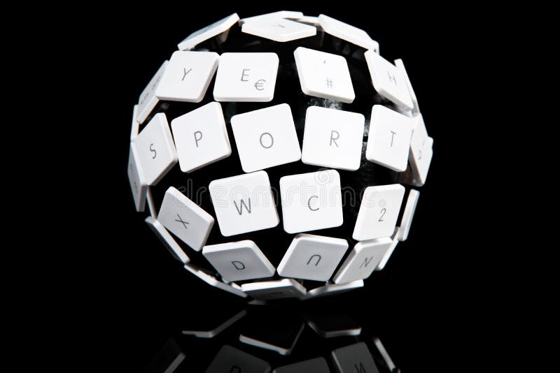 Keyboard Ball Concept stock image. Image of keys, kick - 139854951