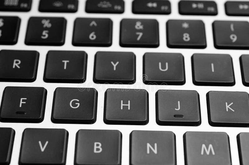 Keyboard in Black and White Stock Image - Image of selective, qwerty ...