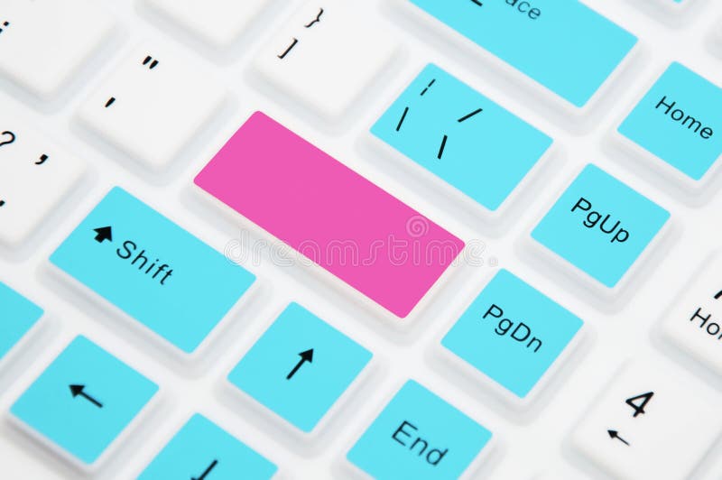 Keyboard with Blank Enter Button Stock Photo - Image of blank, colorful ...