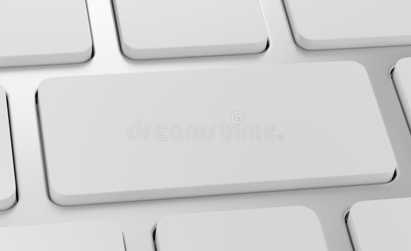 Keyboard with Blank Keys Close Up Stock Illustration - Illustration of ...