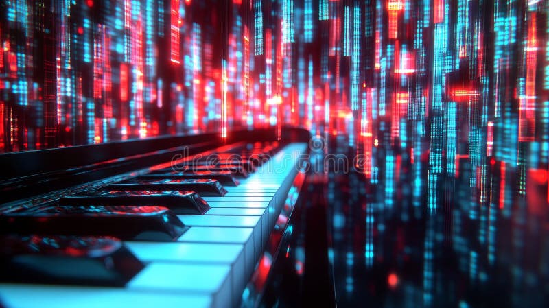 A Keyboard with a Blue Background Stock Illustration - Illustration of ...