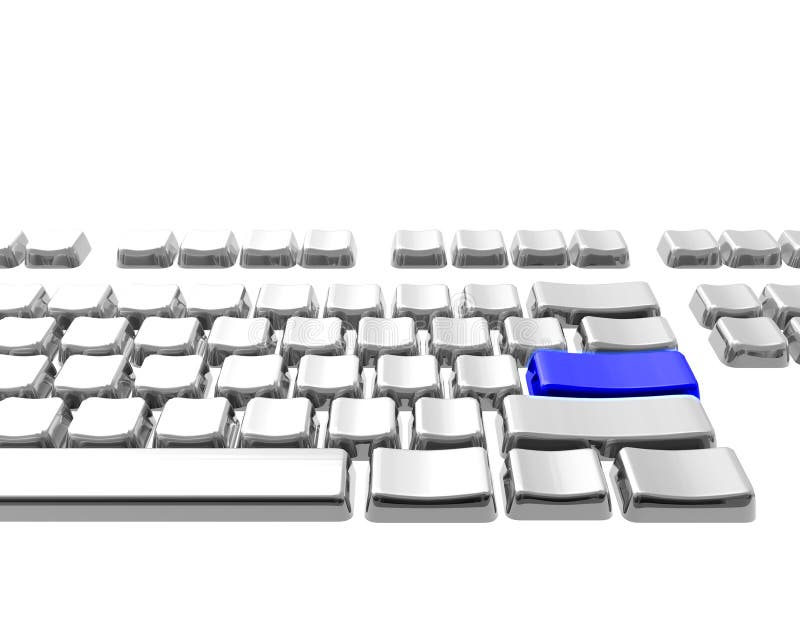 Keyboard - white stock illustration. Illustration of white - 1097188