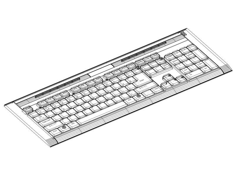 Keyboard Blueprint 3d Perspective Stock Illustrations – 8 Keyboard ...