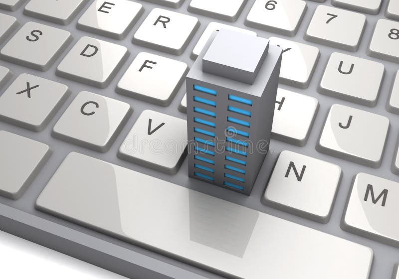 Keyboard and Building stock illustration. Illustration of button ...