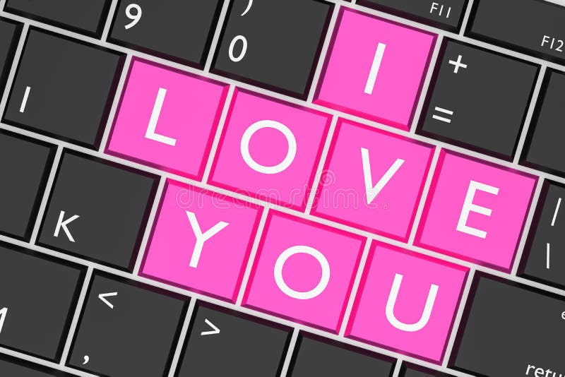 Keyboard Built-in I Love You Key Stock Illustration - Illustration of ...