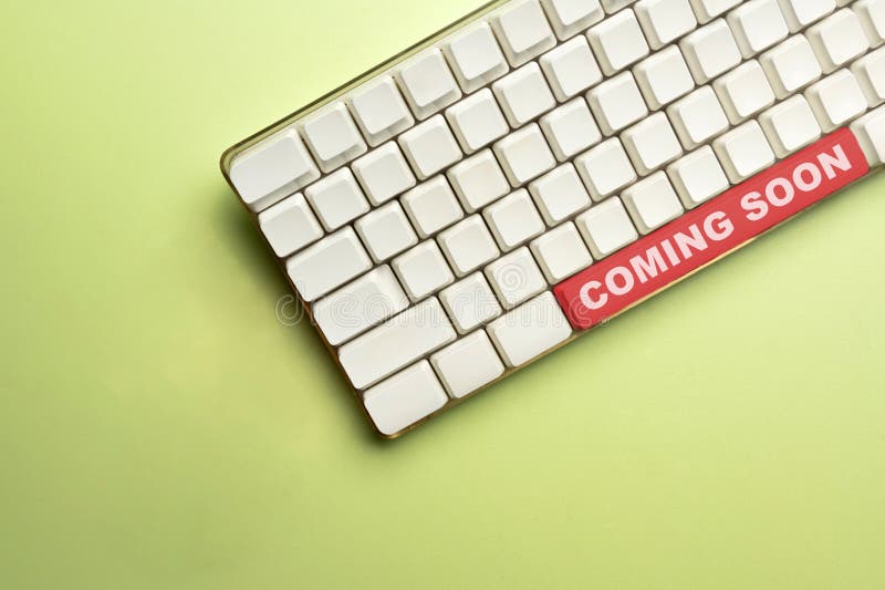 Keyboard Button with Coming Soon Text Stock Image - Image of launch ...