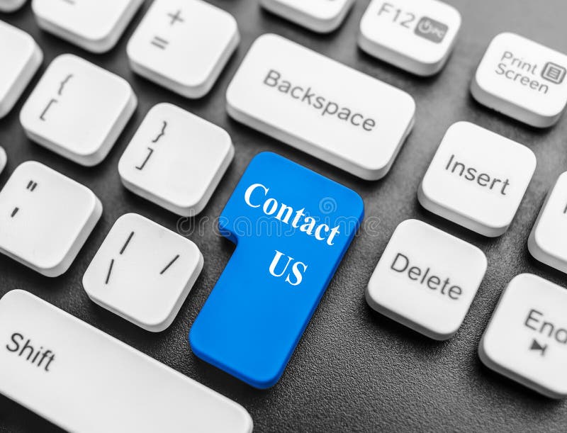 Keyboard button Contact us stock photo. Image of business - 42588646