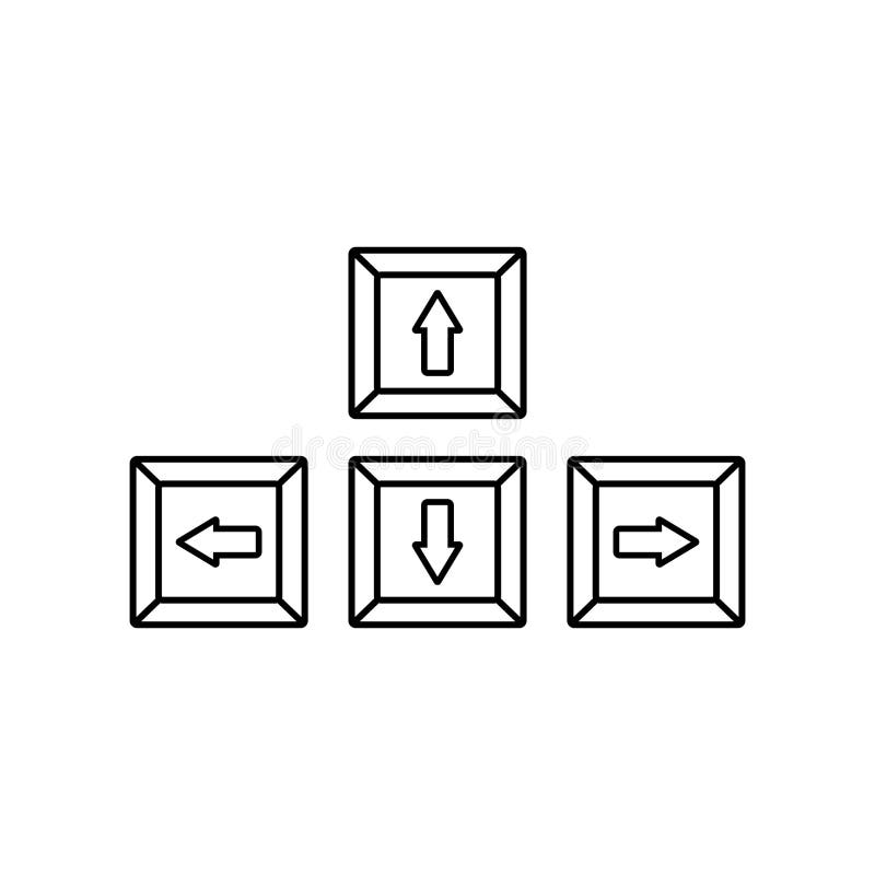 Keyboard Button Icon Vector Stock Vector - Illustration of concept ...