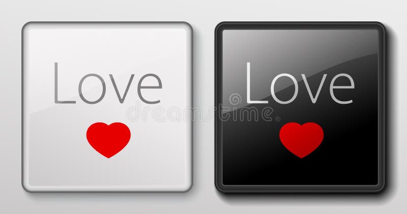 Keyboard button - Love stock vector. Illustration of social - 23594774