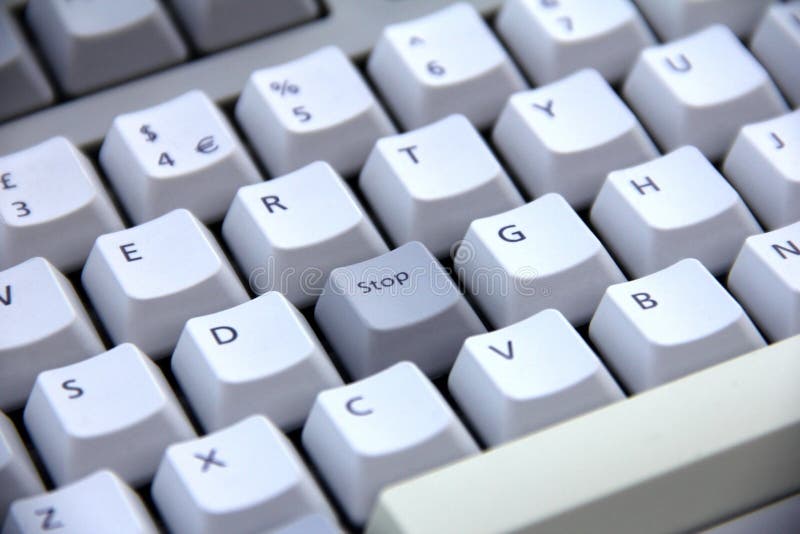 Keyboard Button Stop stock photo. Image of stop, disaster - 37823726