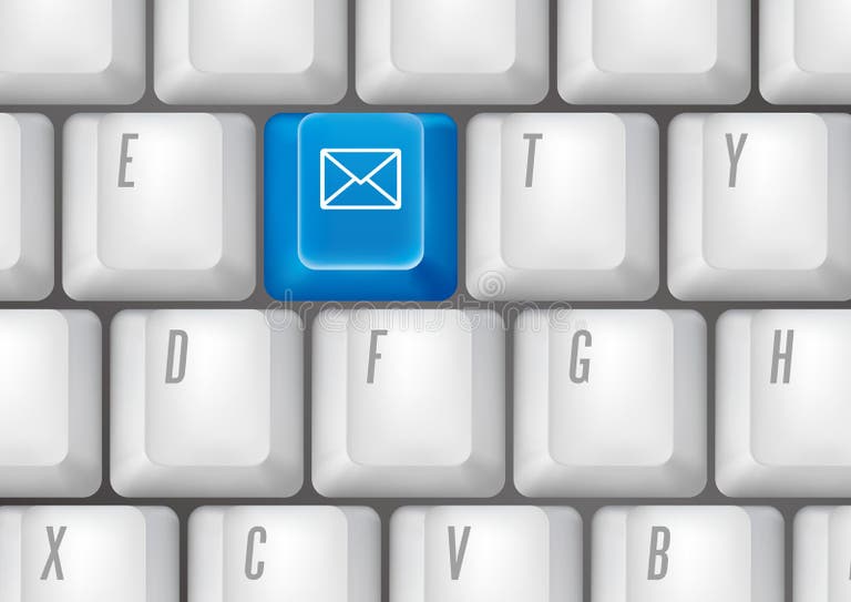 Keyboard buttons - email stock photo. Image of contact - 10663034