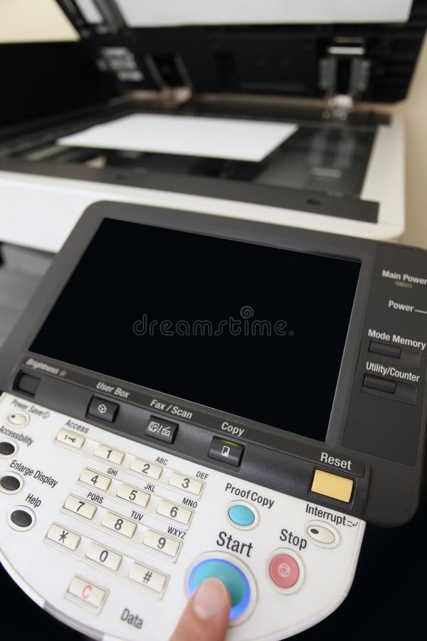 Printer Start Button stock image. Image of modern, computer - 4121485