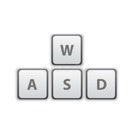Keyboard Buttons WASD Keys, Game Control Keyboard Buttons. Joystick Button Icon. Gaming and ...