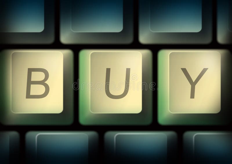 Keyboard with with Buy Word Stock Illustration - Illustration of access ...