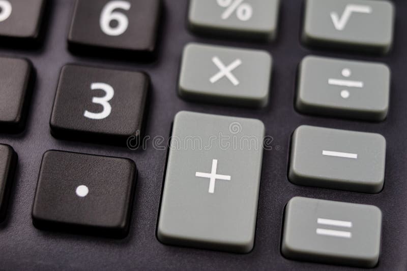 The Keyboard of the Calculator on a Larger Scale. Buttons with M Stock ...