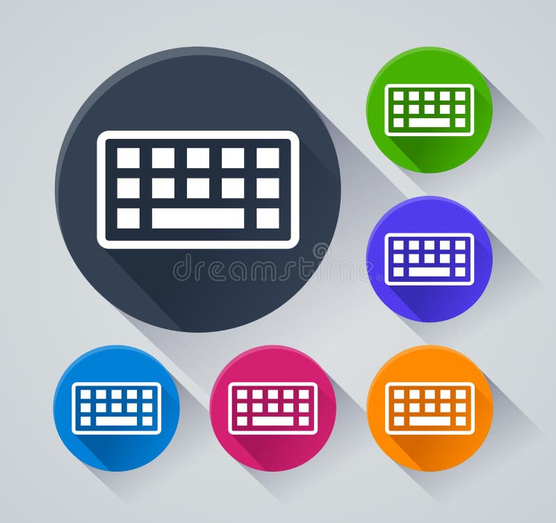 Keyboard circle symbol stock illustration. Illustration of tool - 129703596