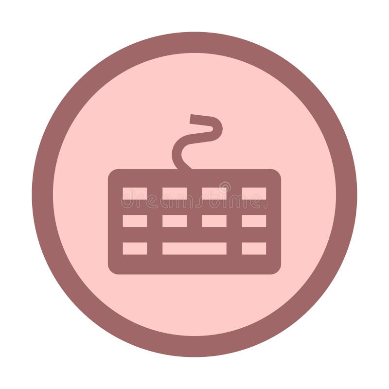 Keyboard Circle Yellow Flat Icon Stock Vector - Illustration of vector ...