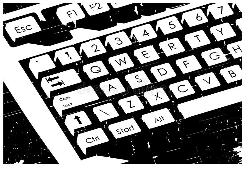 Keyboard Close Up Retro Poster Stock Photo - Image of qwerty, device ...