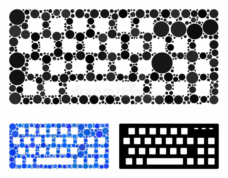 Keyboard Composition Icon of Round Dots Stock Vector - Illustration of ...