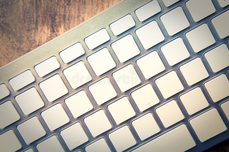 Keyboard of a Computer with Blank Buttons, Keypads Stock Photo - Image ...